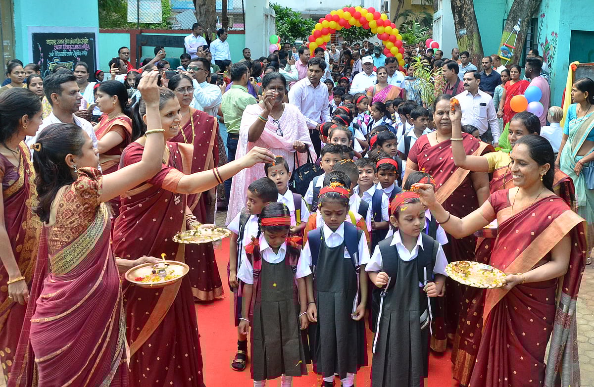 PHOTOS: Nashik Schools Celebrate 'Praveshotsav' As New Academic Year Begins