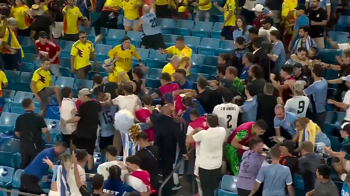 Video: Uruguay Players Involved In Ugly Fight With Colombian Fans After ...