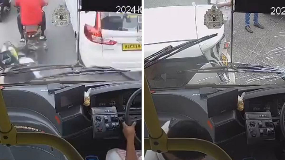 Bengaluru Accident Video: BMTC Volvo Bus Rams Into Multiple Vehicles On ...