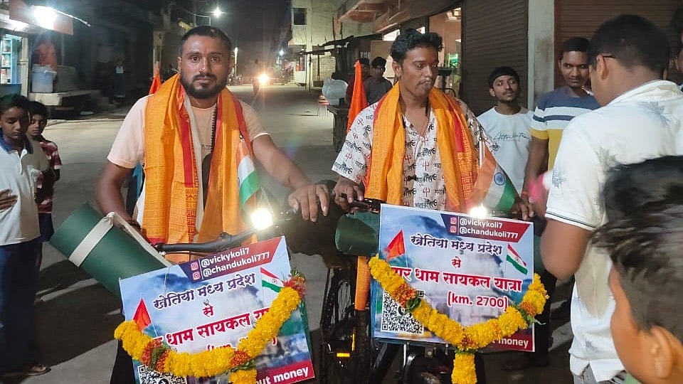 MP Special: Cyclist Duo From Khetia Completes Char Dham Yatra Within 34 ...