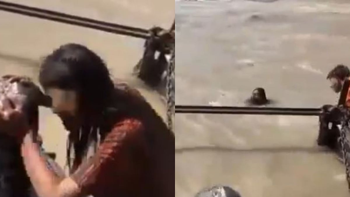 Video: Woman Making Reel With Shivling Trips & Falls Into Ganga River ...