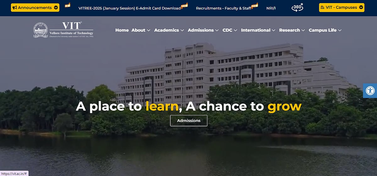 VITREE January Session 2025 Admit Card OUT At vit.ac.in; Download Now!