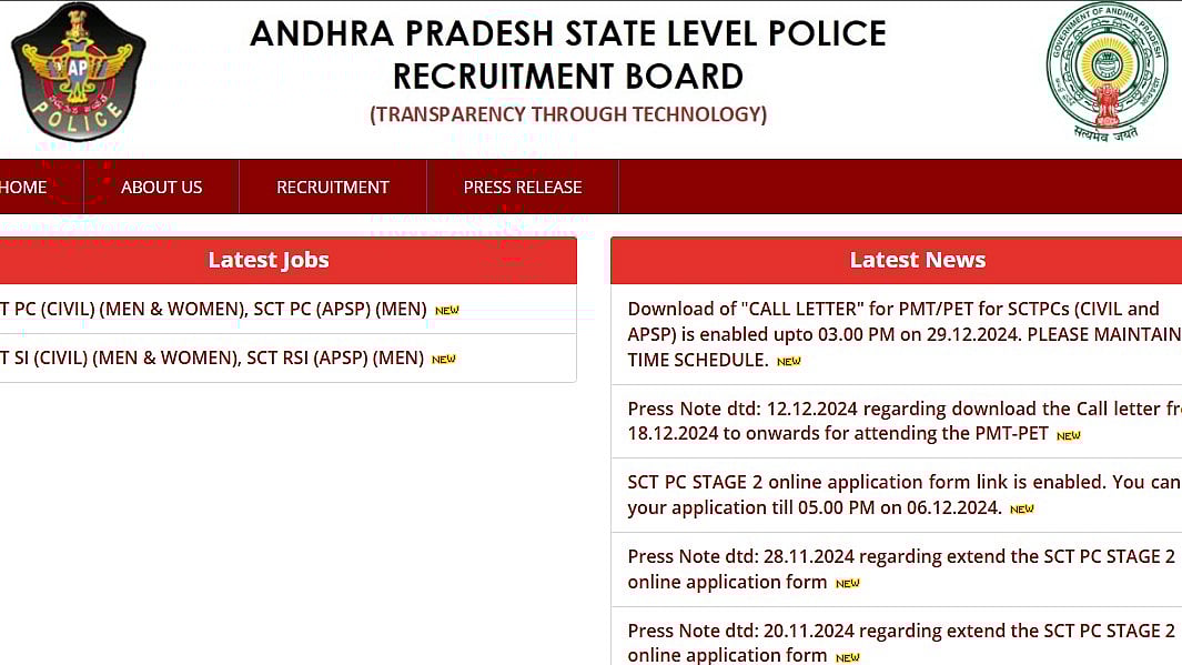 AP Police Constable 2024 Admit Card For PMT, PET Exam Out At slprb.ap ...