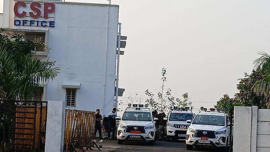 Heavy Police Force Around Ramky Plant In Pithampur