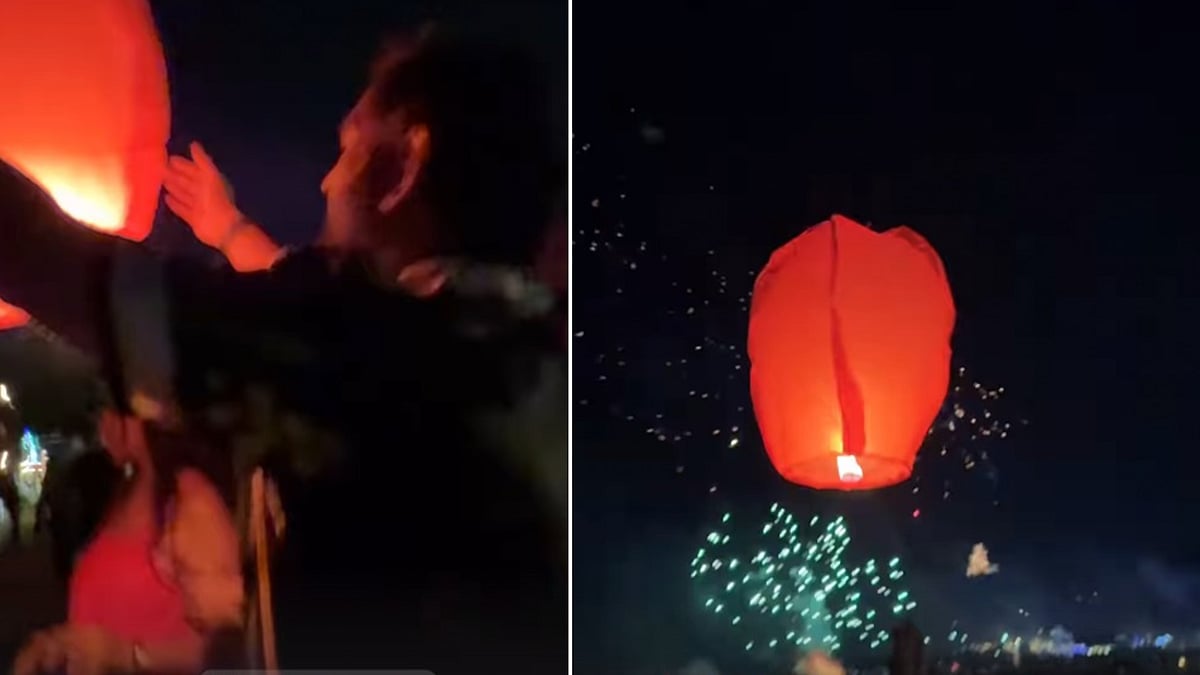 MS Dhoni Enjoys Vacation In Goa With Family& Friends, Lights Sky ...