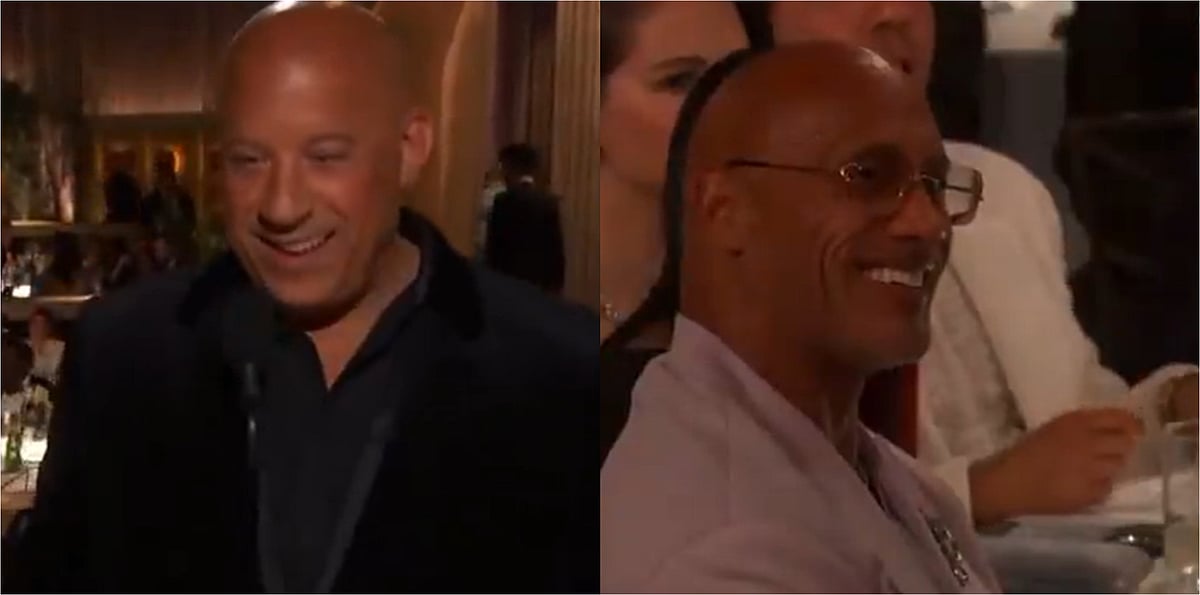 'Hey Dwayne': Vin Diesel Greets Dwayne Johnson During Golden Globes ...