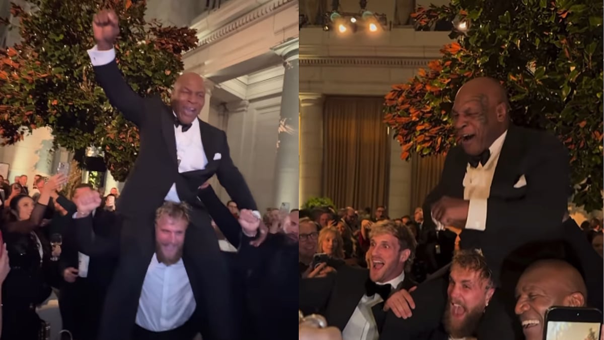 Jake Paul Lifts Mike Tyson On Shoulders During Donald Trump's ...