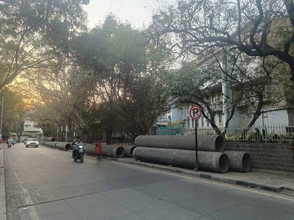 Pune Video: Pedestrians Frustrated As Large Drainage Pipes Block ...