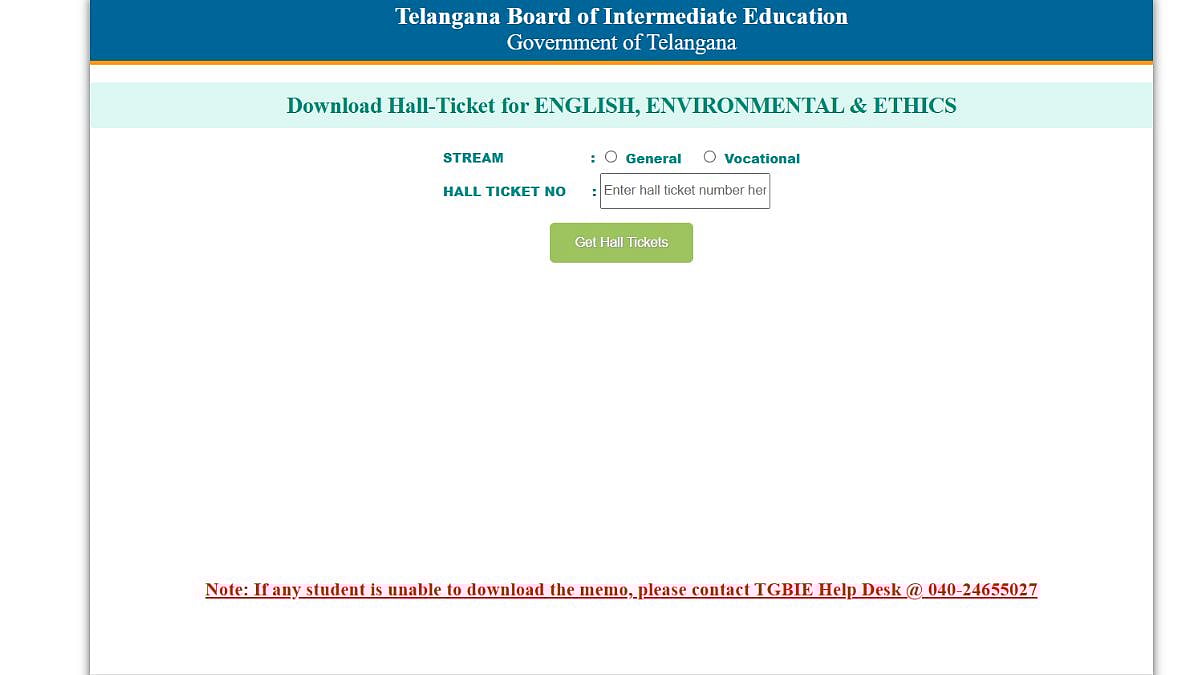 Telangana TS Inter 1st, 2nd Year 2025 Hall Tickets Released At tsbie ...