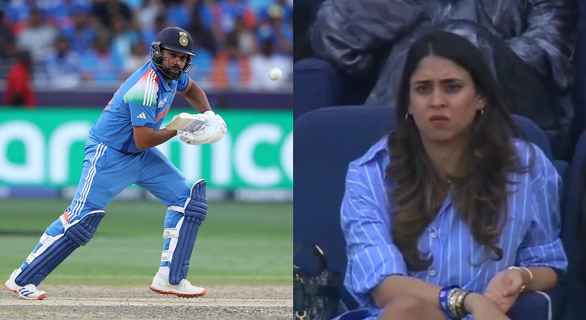Video: Rohit Sharma's Wife Ritika Sajdeh Wears Worried Look As Team India Skipper Coughs While ...