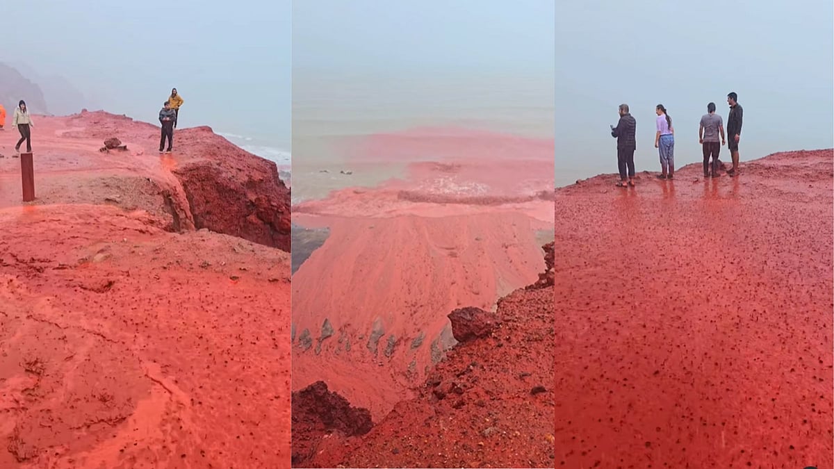 Blood Rain In Iran: Breathtaking Visuals From Red Beach Of Hormuz Go Viral