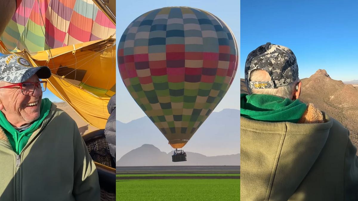 83-Year-Old Man Enjoys Hot Air Balloon Ride In Viral Video, Calls It An 'Unbelievable' Experience
