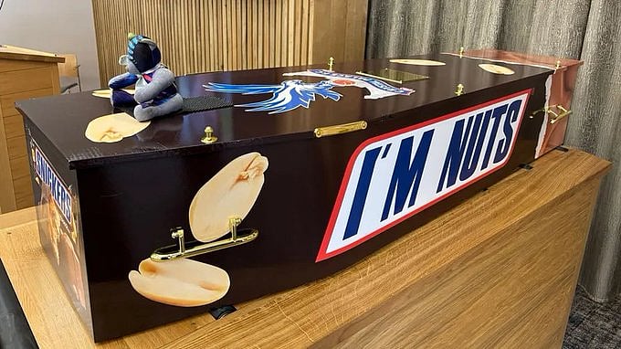 Viral Photo: Family Buries British Man In Snickers-Themed Coffin; Here ...