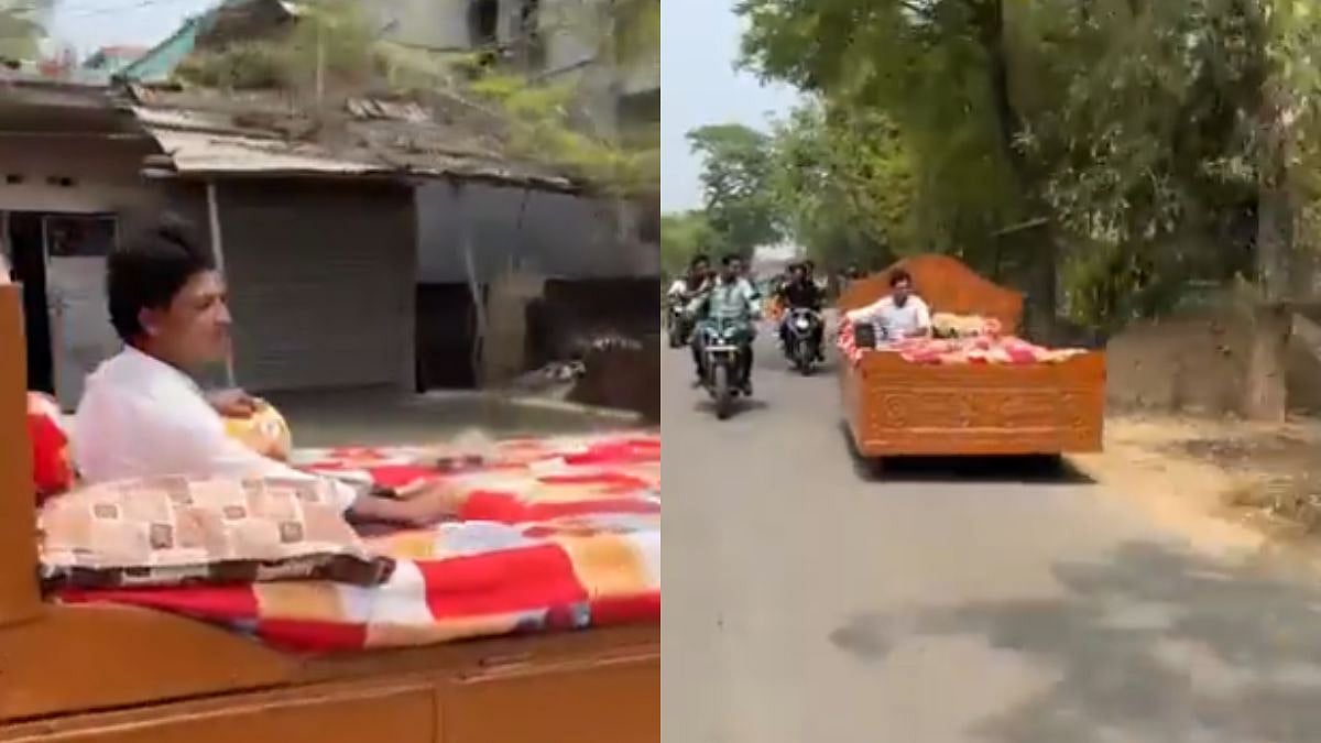 Man Drives His Bed On Streets Of West Bengal's Murshidabad; Video Of ...