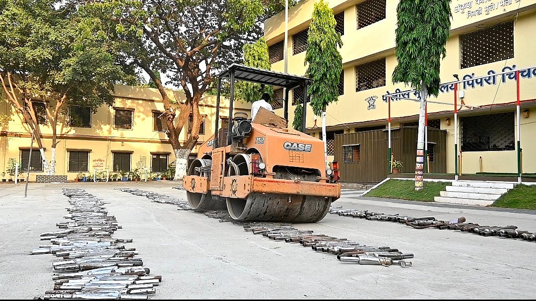 VIDEO: Pimpri-Chinchwad Police Crush 542 Modified Bullet Silencers With ...