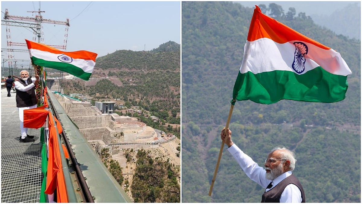 WATCH: PM Modi Waves Tricolour On Chenab Bridge During Inauguration Of ...
