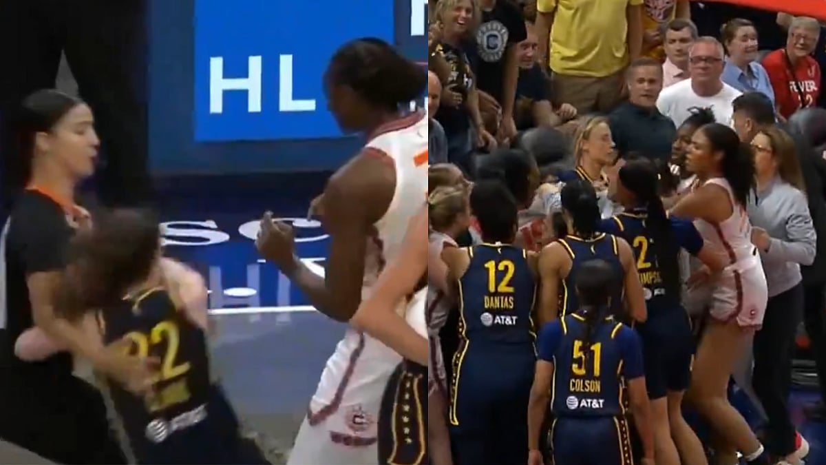 Shocking! Massive Brawl Erupts During Indiana Fever Vs Connecticut Sun ...