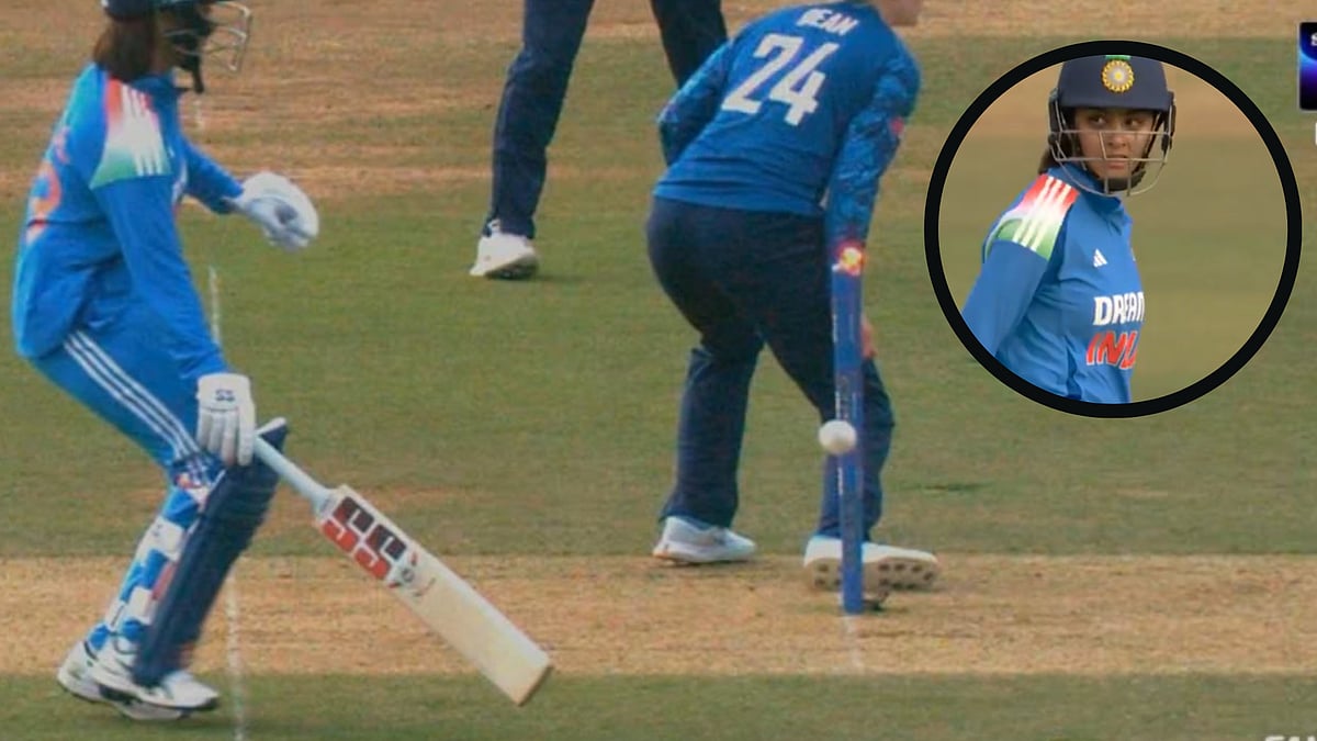 England Women Vs India Women: Harleen Deol Gets Run-Out In Bizarre Fashion Despite Bat Crossing ...