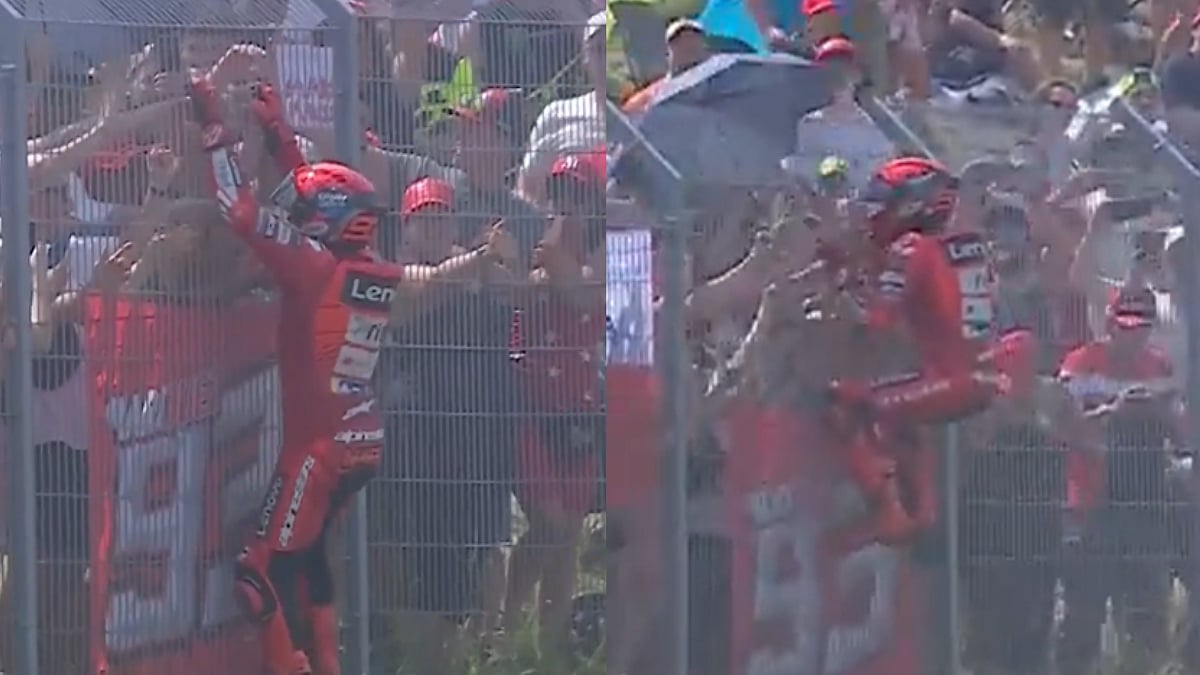 MotoGP: Marc Marquez Climbs Fence To Celebrate With Fans After Winning ...
