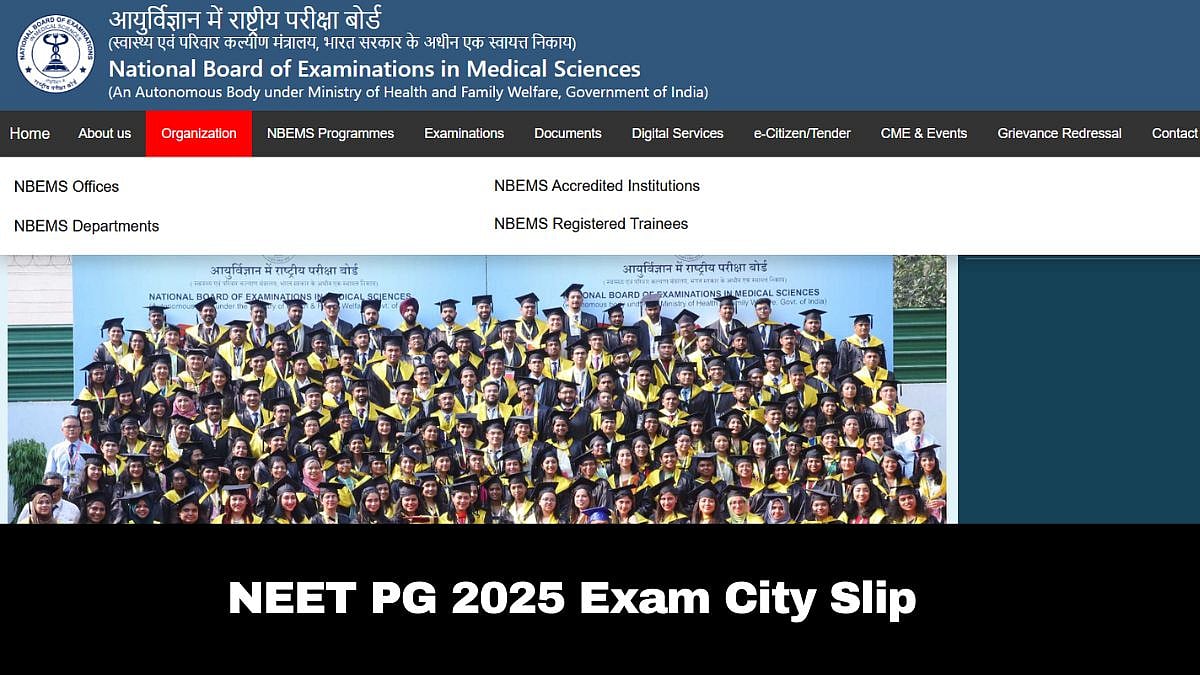 NEET PG 2025 Exam City Slip Out At natboard.edu.in; Details Here