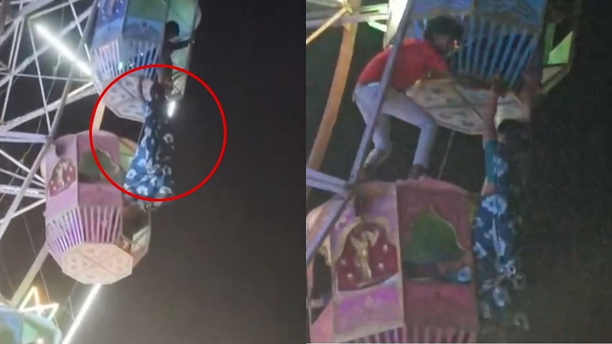 Dramatic Video: Woman Left Hanging At 30 Feet From Giant Wheel In ...
