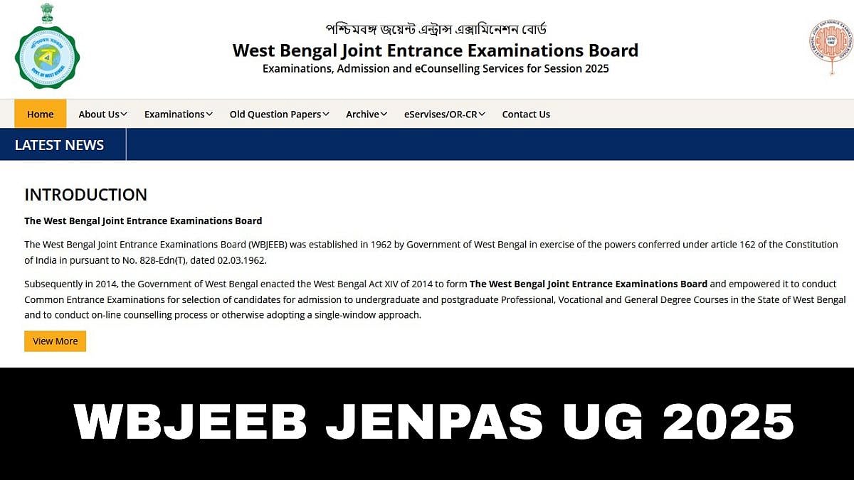 WBJEEB Opens Registration For JENPAS UG 2025 Today; Know Eligibility ...
