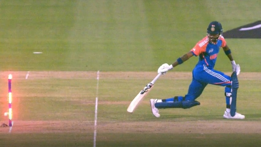 Unbelievable! Jiten Ramanandi's Quick Reflex Gets Hardik Pandya Run Out ...