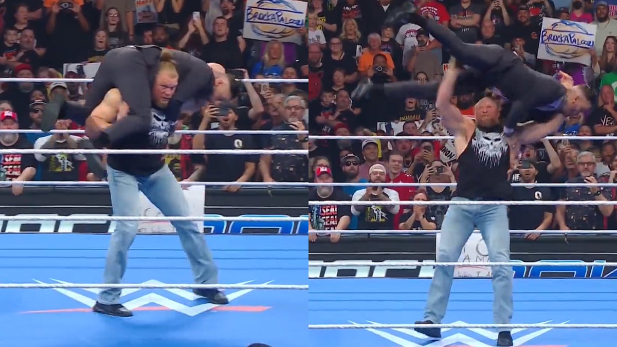 Brock Lesnar Attacks Corey Graves On WWE SmackDown, Hits Commentator With Two F5's; Video