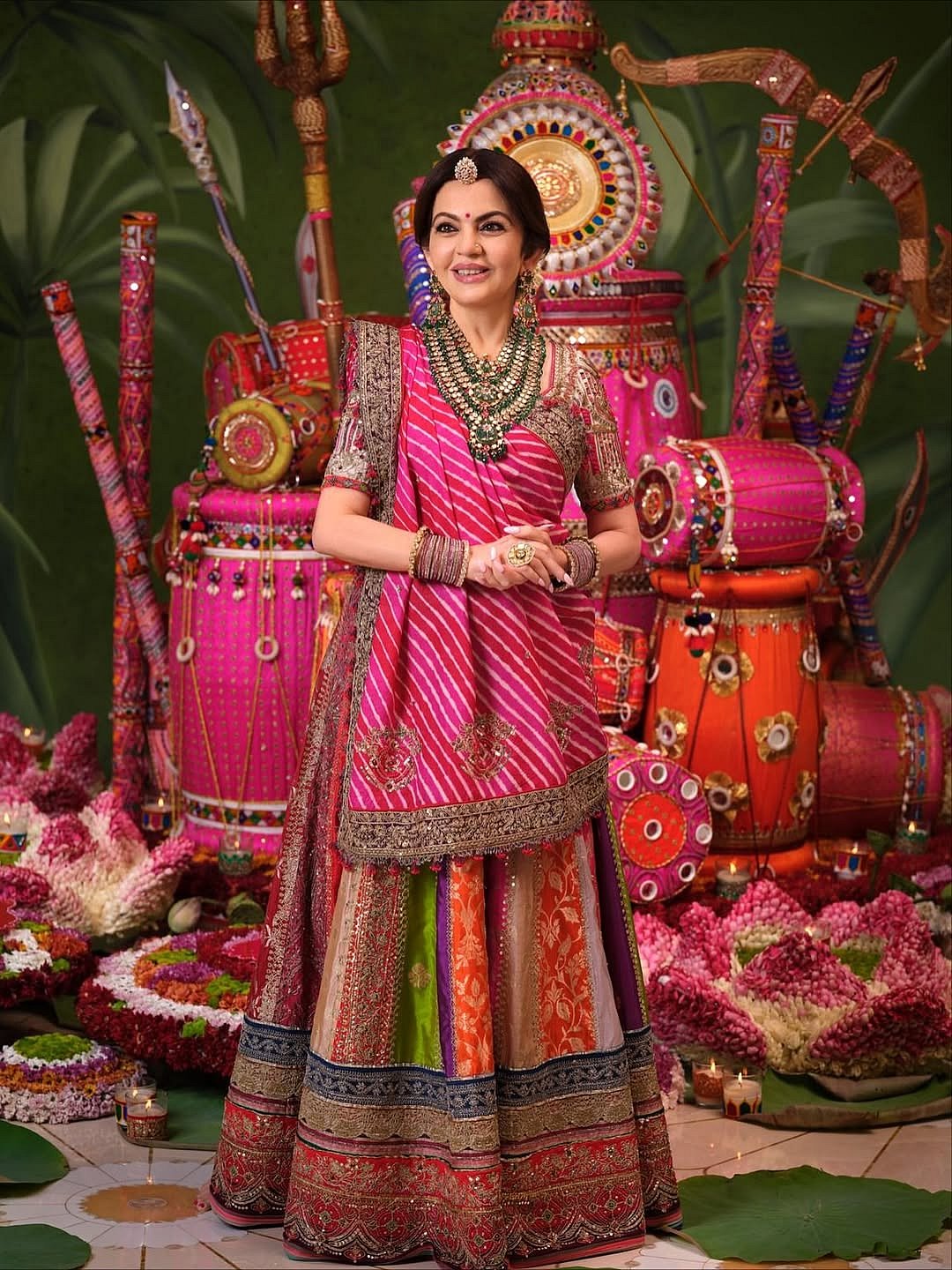 Nita Ambani Honours Her Gujarati Roots In Multi-Hued Lehenga For ...