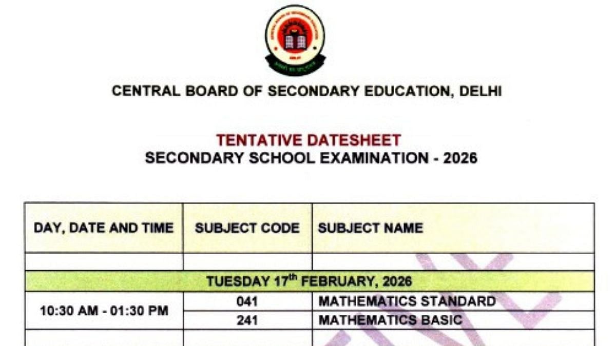 CBSE Board Exams 2026: Class 10 To Be Held In Two Phases For The First ...