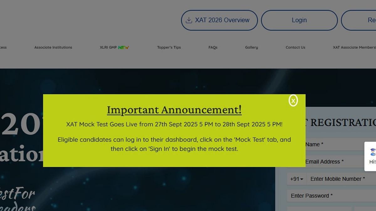 XAT 2026 Official Mock Test Link To Go Live Today; Window Open Until ...