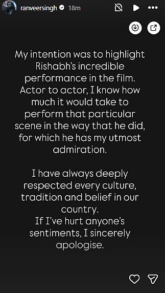 Ranveer Singh APOLOGISES For Hurting Hindu Sentiments After Backlash ...