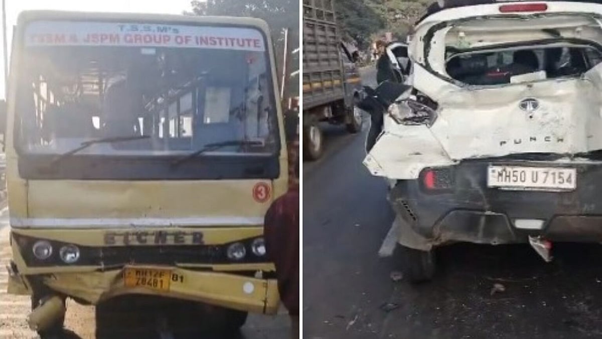 Pune VIDEOS: Navale Bridge Accidents Continue As School Bus, Car ...