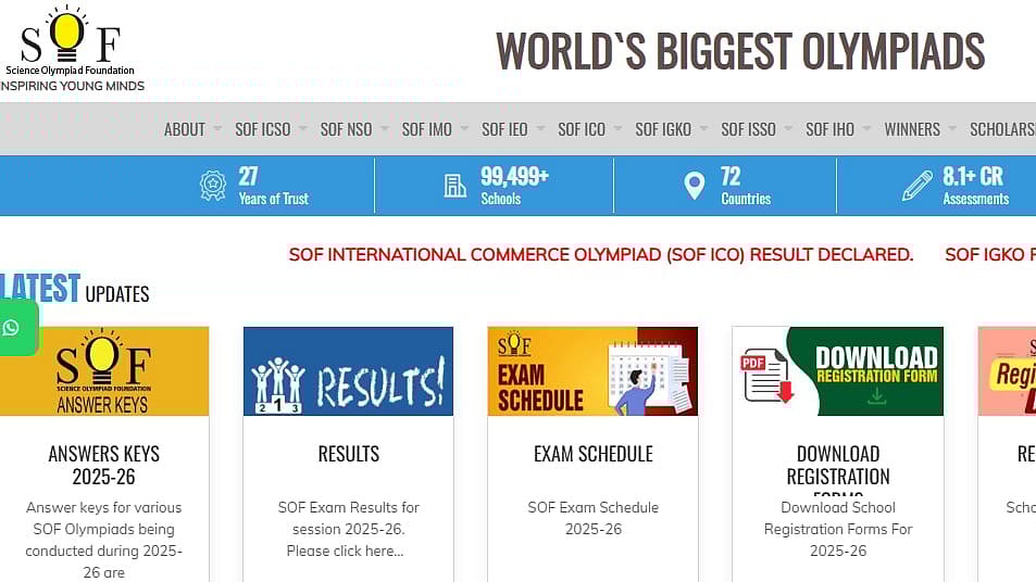 SOF ICO 2025–26 Results Declared At sofworld.org; Check Scores, Ranks Here