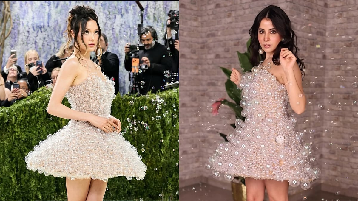 Uorfi Javed Recreates Eileen Gu's Viral Bubble Dress From Met Gala 2026 ...