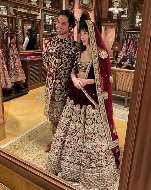 Halsey Turns Full Desi Bride In Red Lehenga With Indian-Origin Fiancé ...