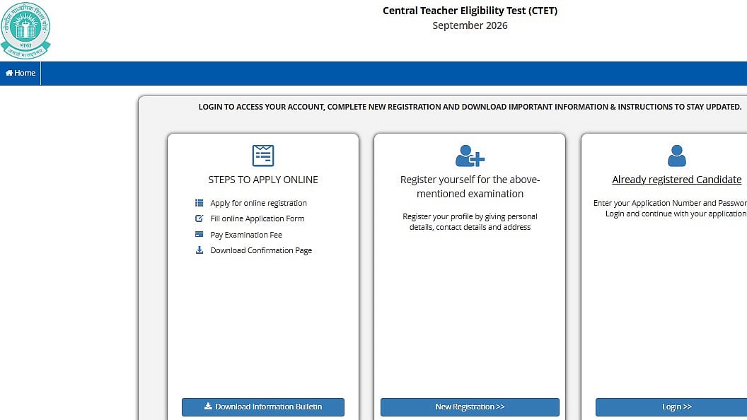 CBSE CTET September 2026 Registration Closes Tomorrow At ctet.nic.in ...