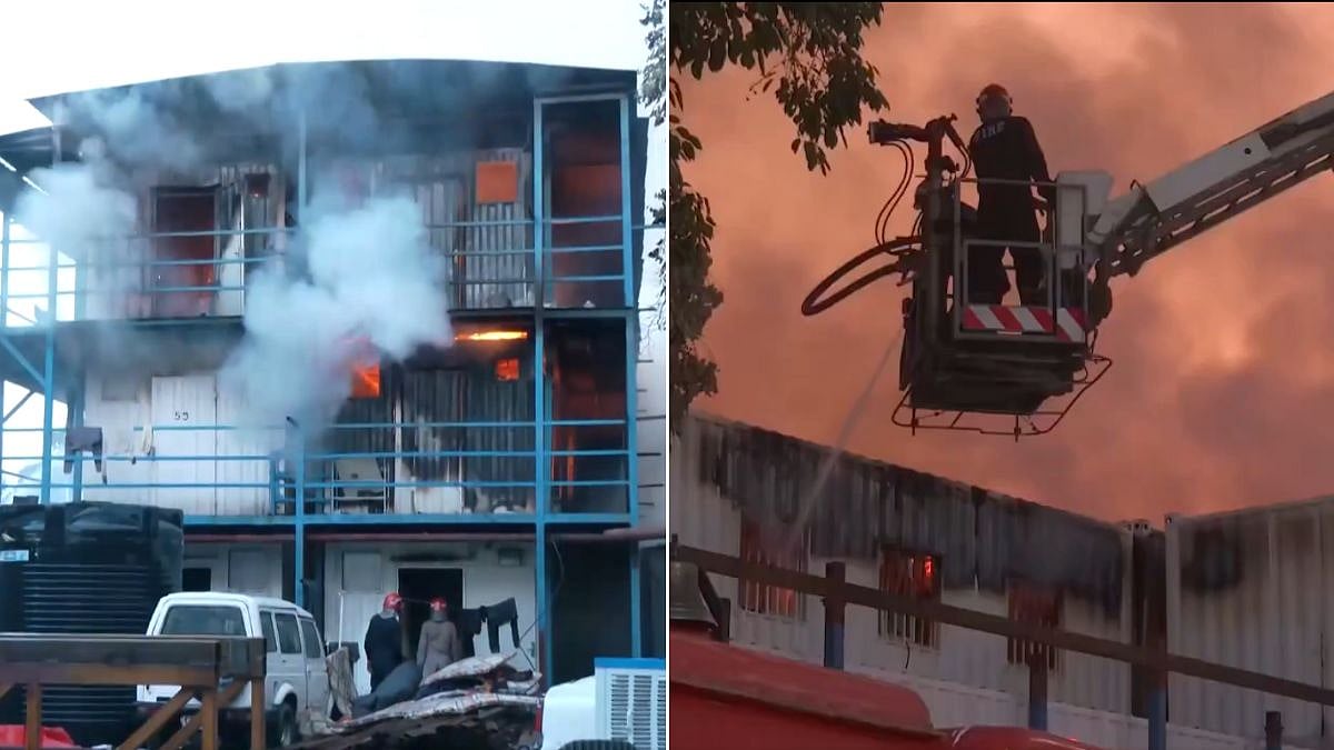Massive Fire Near Udyog Bhawan In Delhi Guts 200 Labour Tin-Shed ...
