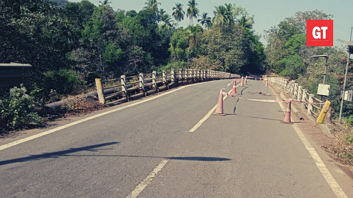 Goa: Repair work on Portuguese era bridge at Margao-Karwar highway begins