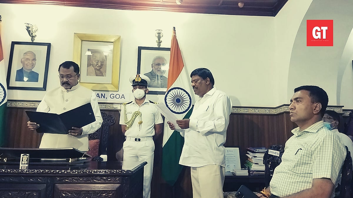 Ganesh Gaonkar takes oath as pro-tem speaker of Goa Assembly