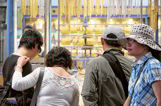 Dubai gold rate is down near Dh7 this week - that's good for tourists