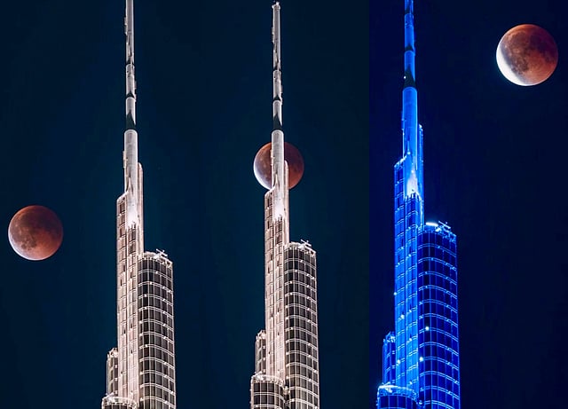 Blood Moon 2025 over Dubai’s Burj Khalifa: Stunning timelapse captured ...
