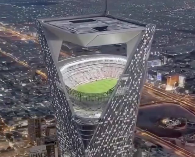 Saudi Arabia's 'sky stadium', a football pitch 350 metres above the ...