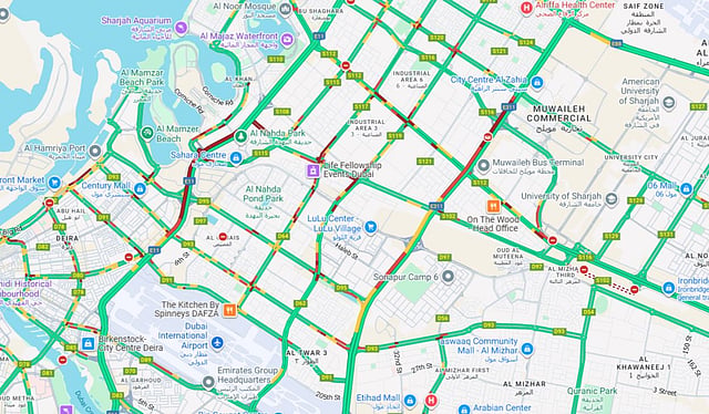 Traffic Snarls: Heavy Congestion Hits Dubai-Sharjah Road Amid Morning Rush