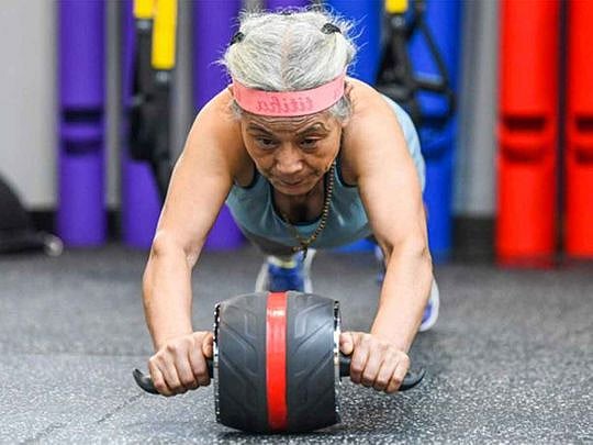'Hardcore grandma' - ageing fitness buff proves hit in China