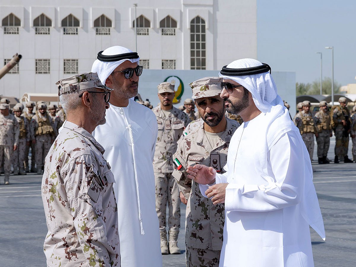UAE defence minister Sheikh Hamdan visits Zayed Military City in Abu ...