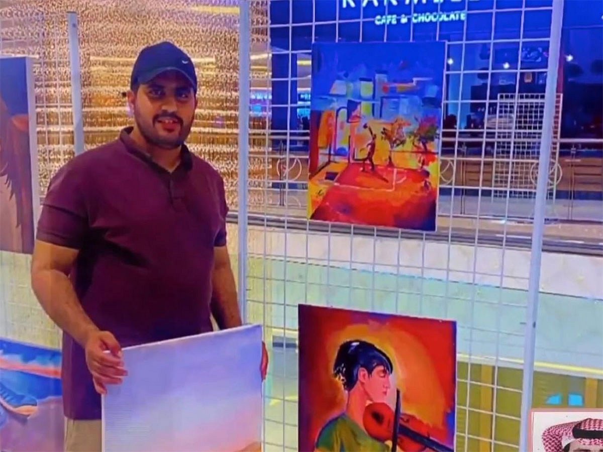 Saudi security guard turns free time into art, emerging as a rising talent
