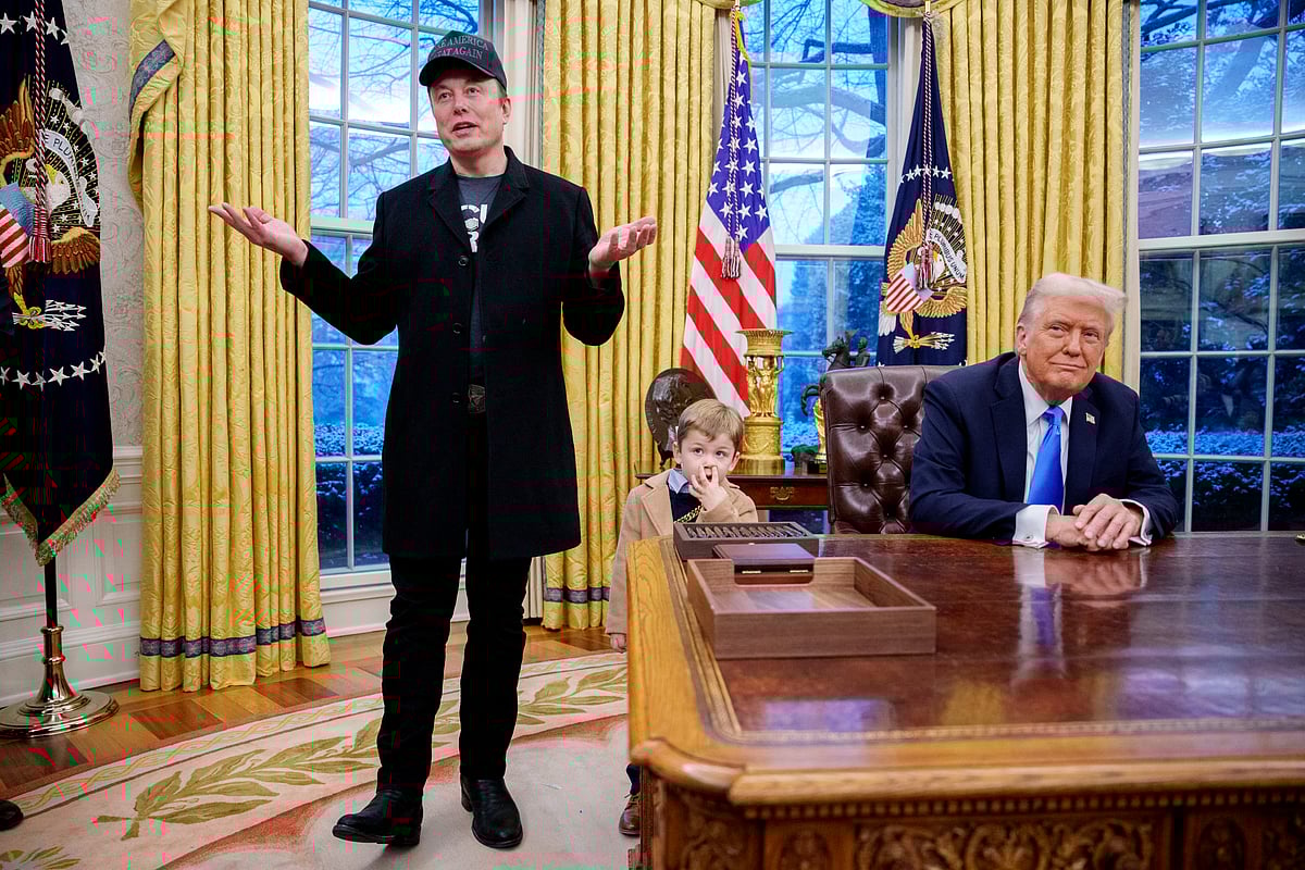 Elon Musk defends government cuts as son steals show in White House ...