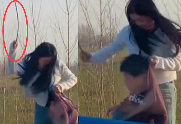 Mother stops car on highway to discipline child, incident goes viral