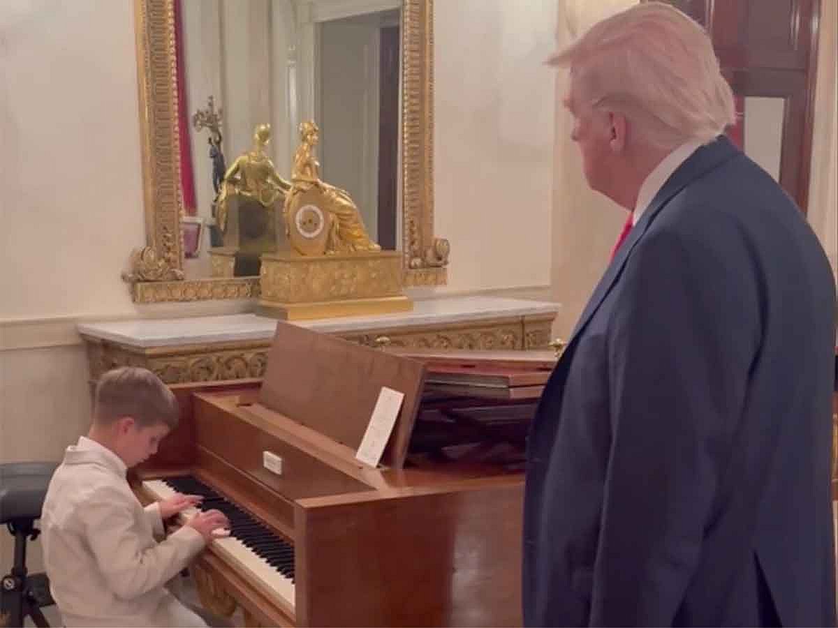 Ivanka Trump shares heartwarming video of son Theo playing piano for ...
